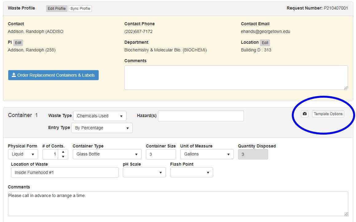 GU Safety Management Portal - Waste Pickup Request - Office of ...