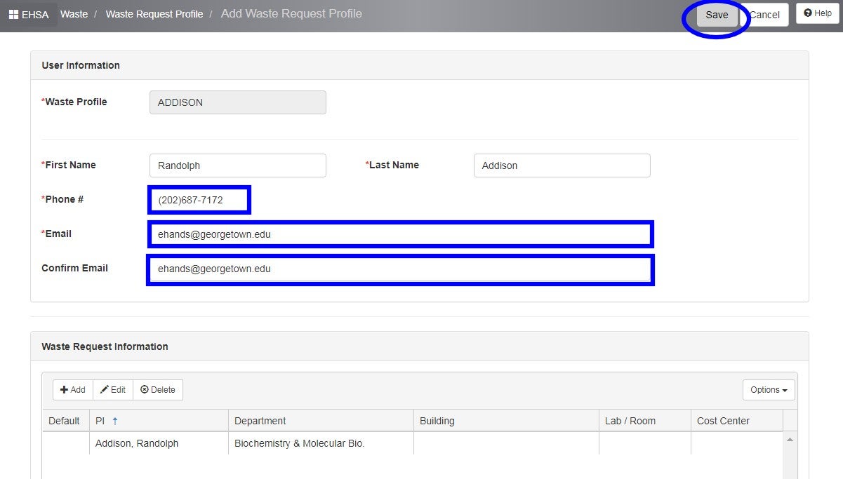 GU Safety Management Portal - Waste Pickup Request - Office of ...