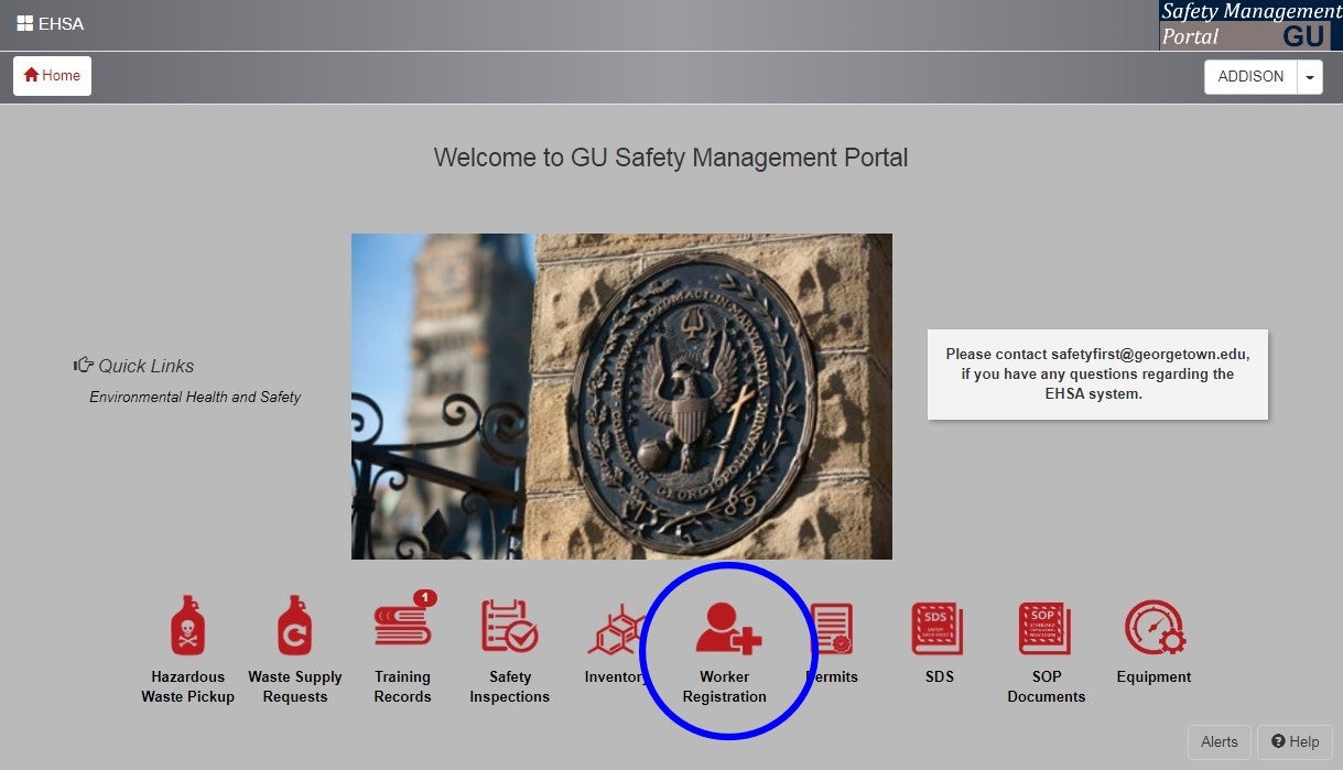 GU Safety Management Portal - Worker Registration - Office of ...